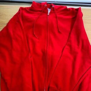 Sweaters | Brand New Sample Red Zip Up Sweater | Poshmark